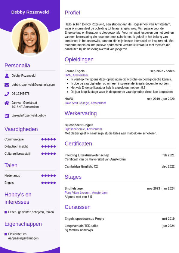 CV voorbeelden - CV.nl