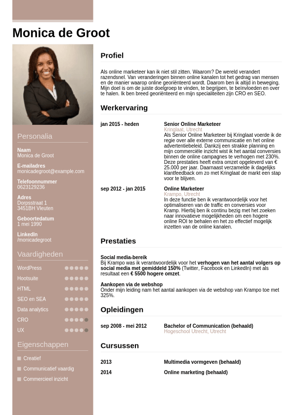 CV-templates en Lay-outs - CV.nl