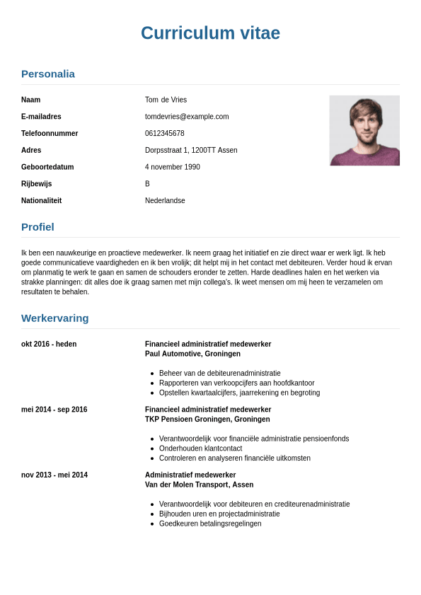 CV voorbeelden - CV.nl