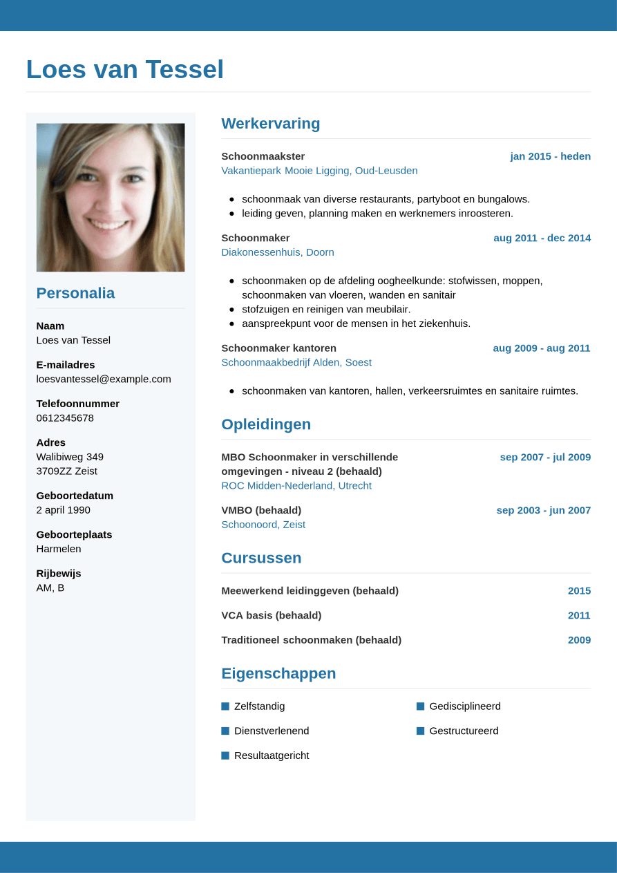 CV voorbeeld vrachtwagenchauffeur - CV.nl