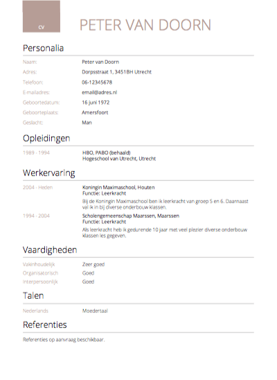 CV opstellen? Invullen en direct je CV downloaden – CV.nl