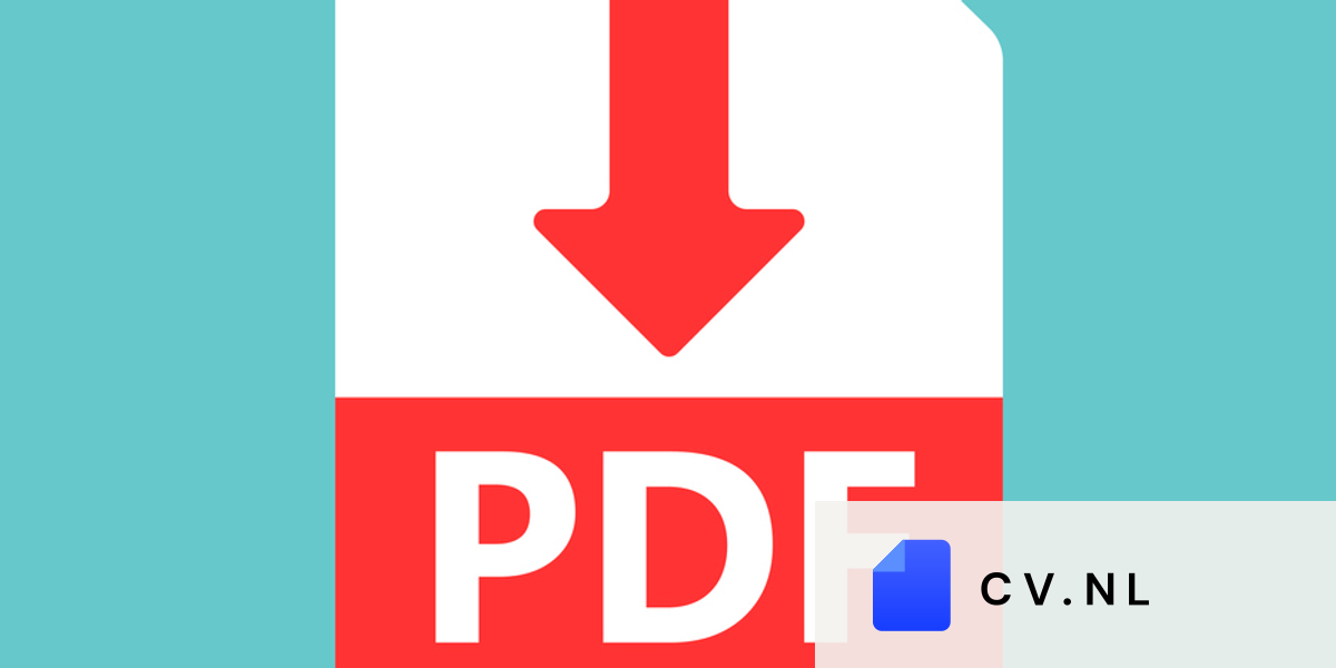 CV als pdf of als doc-bestand versturen? - CV.nl